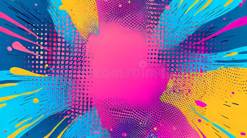 Comic Book Backdrop with Explosive Colors and Dynamic Shapes for ...