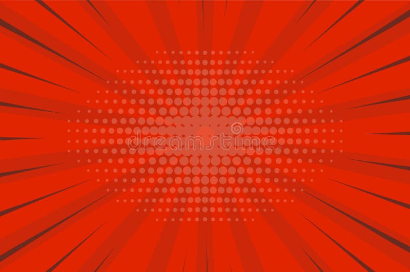 Comic Book Background. Cartoon Rays in Retro Pop Art Style. Blank ...