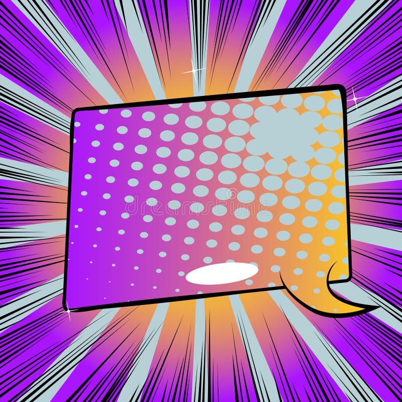 Comic Book Background with Colored Speech Bubble, Pop Art Backdrop ...