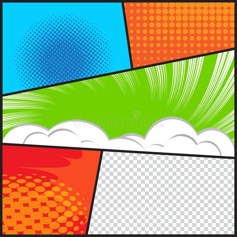 Comic Book Page Layout Template Stock Vector - Illustration of layout ...