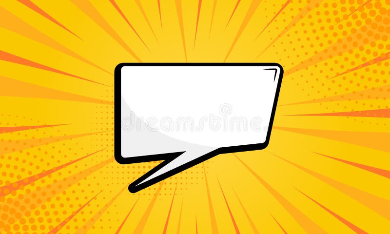 Comic Book Background with Retro Speech Bubble. Pop Art Yellow ...
