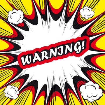 Comic Book Background Warning! Sign Card Pop Art Stock Illustration ...
