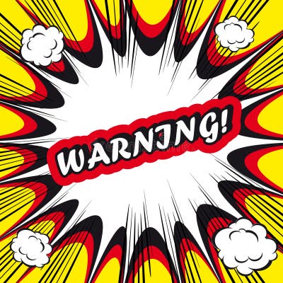 Comic Book Background Warning! Sign Card Pop Art Stock Illustration ...