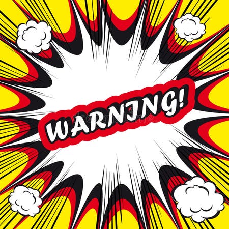 Comic Book Background Warning! Sign Card Pop Art Stock Illustration ...