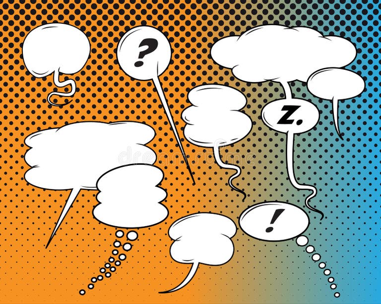 Comic Book Word Balloons Stock Illustrations – 151 Comic Book Word ...