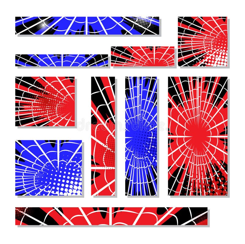 Comic Book Banner Set Illustration. Pop Art Banners Stock Vector ...