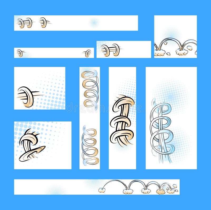 Comic Book Banner Set Illustration. Pop Art Banners Stock Vector ...