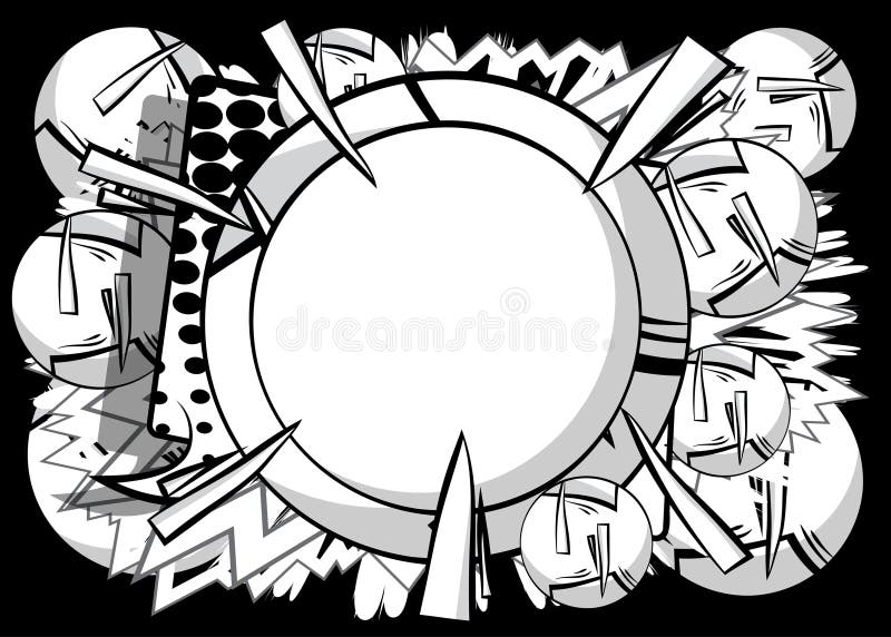 Comic Book Black and White Advertising Background. Stock Vector ...