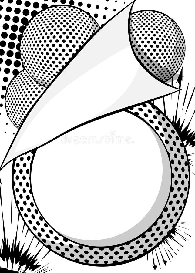 Comic Book Black and White Advertising Background. Stock Illustration ...