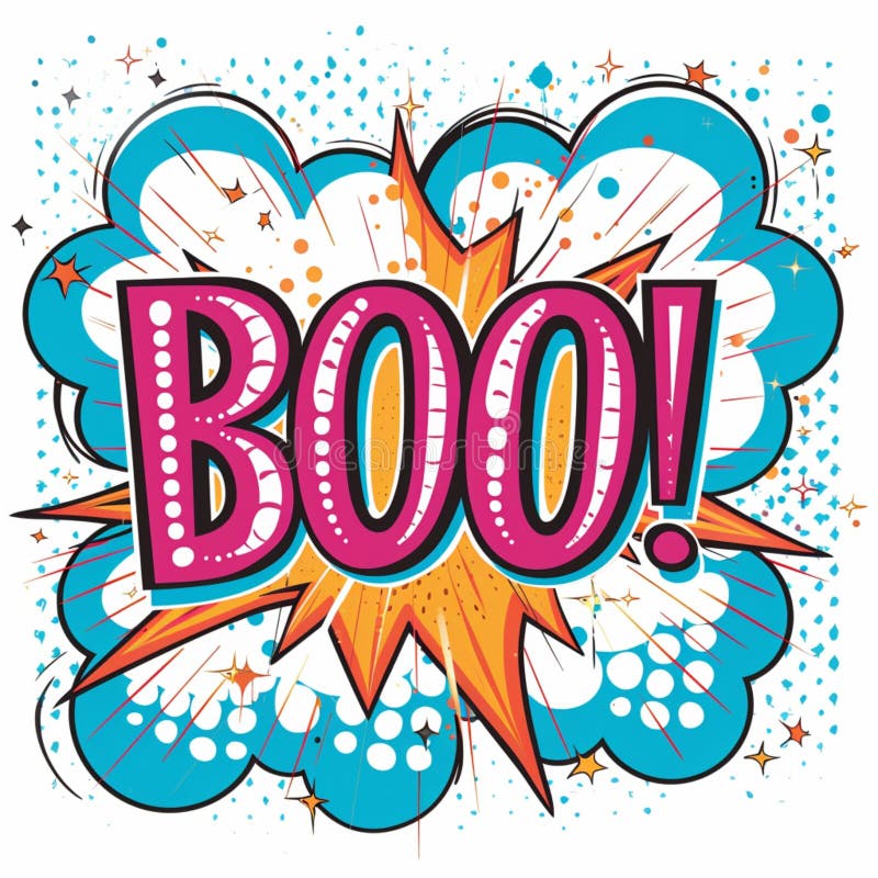 Comic Book BOO! , Speech Bubble Design, Explosion Vector, Pastel ...