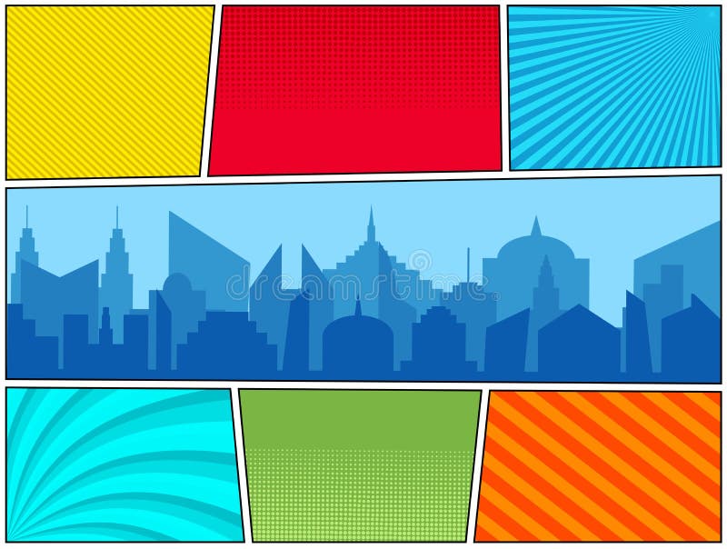 Color Comic Book Page Template Stock Illustrations – 2,919 Color Comic ...