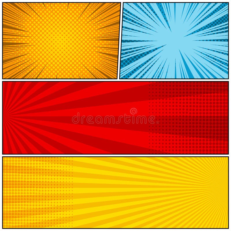 Comic book bright template stock vector. Illustration of line - 125769782