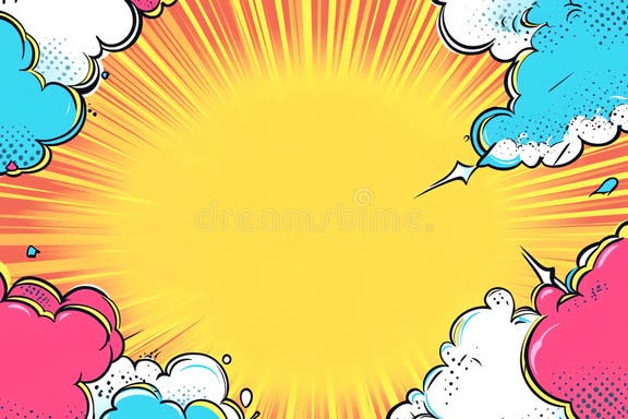 Comic Book Burst Background Stock Image - Image of splash, effect ...