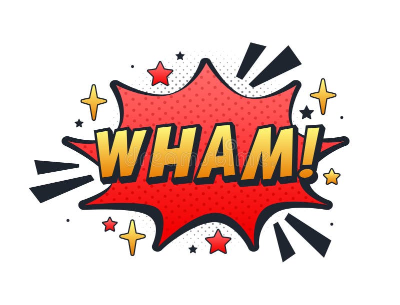 Comic Book Caption Wham Appearing with a Sound Effect Stock Vector ...