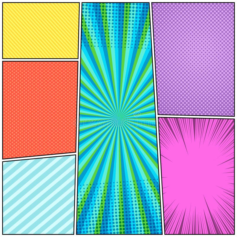 Comic Book Colorful Background Stock Vector - Illustration of frame ...