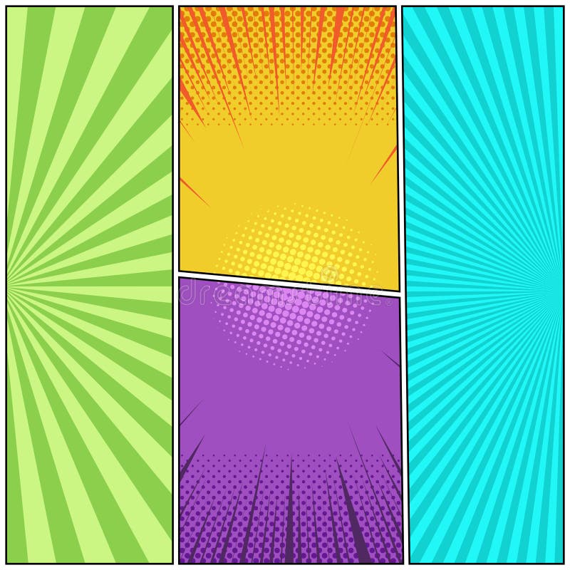 Colorful Bright Comic Template Stock Vector - Illustration of humor ...