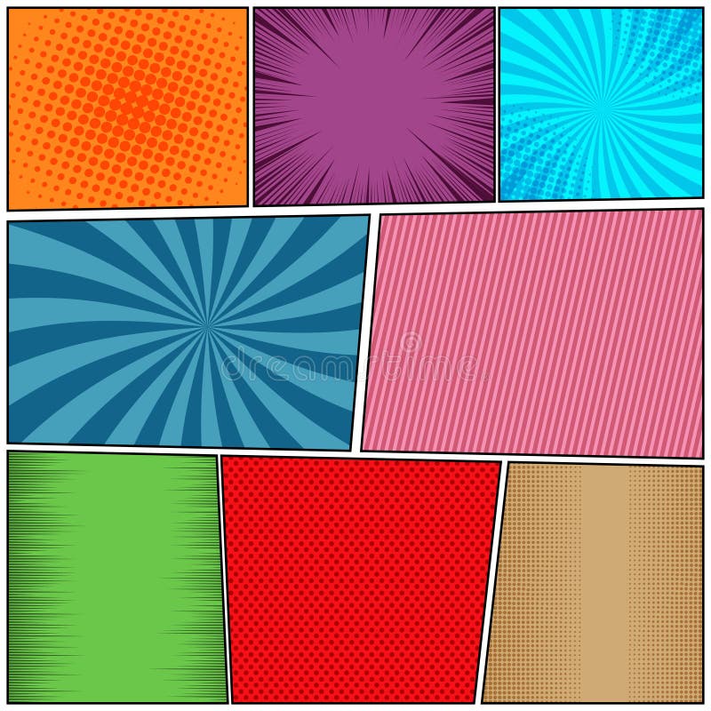Comic Book Colorful Template Stock Vector - Illustration of collection ...
