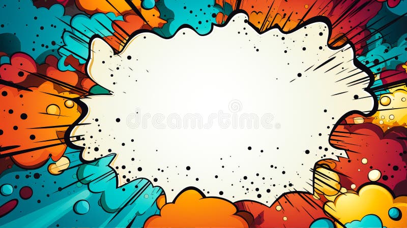 Comic Book Colourful Background Stock Illustration - Illustration of ...