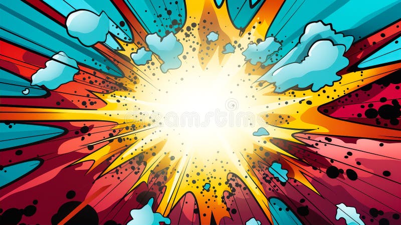 Comic Book Colourful Background Stock Illustration - Illustration of ...