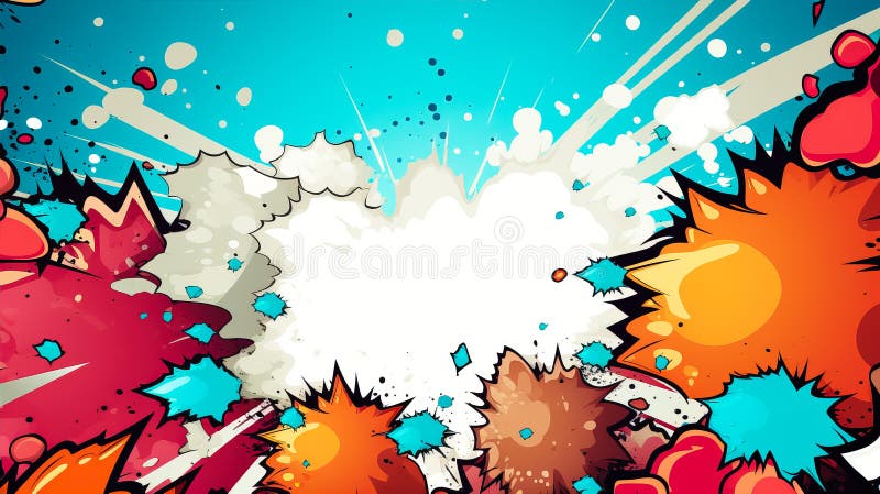 Comic Book Colourful Background Stock Illustration - Illustration of ...