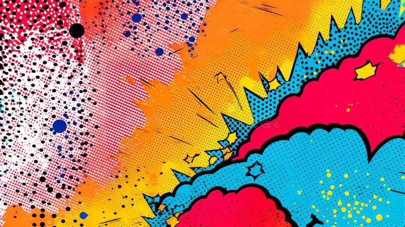 Comic Book Colourful Background Stock Illustration - Illustration of ...