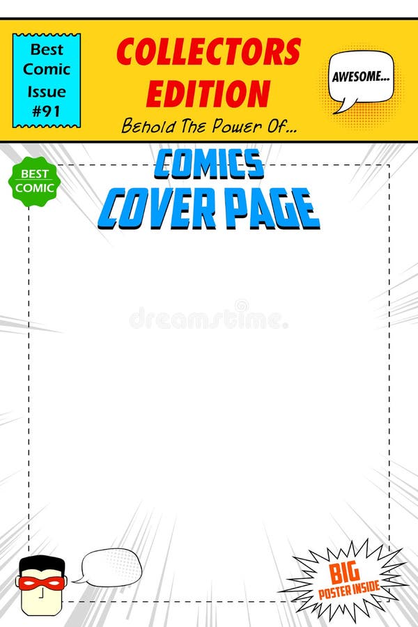 Comic Book Cover stock vector. Illustration of magazine - 40705422