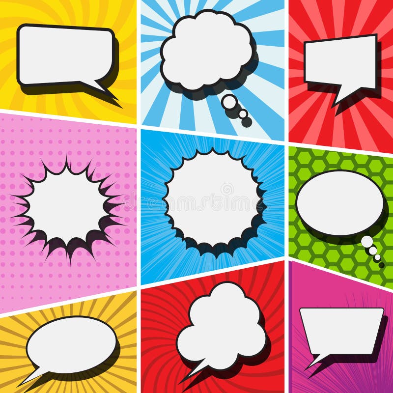 Comic Book Design Element Vector Stock Vector - Illustration of graphic ...