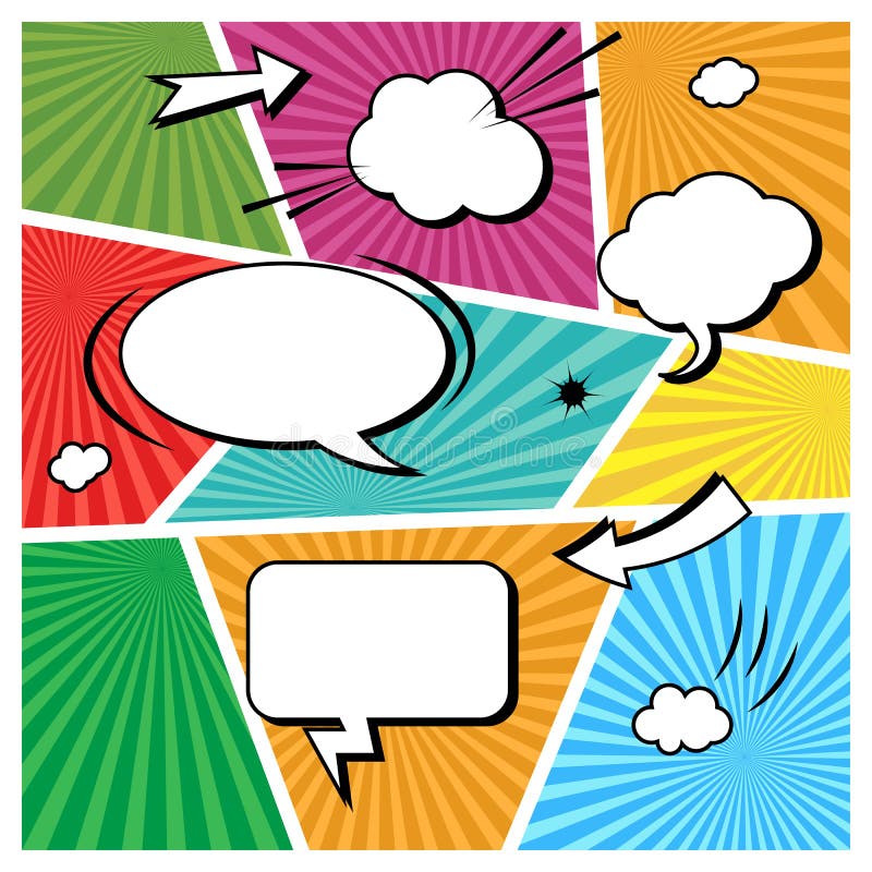 Comic Book Design Element Vector Stock Illustration - Illustration of ...