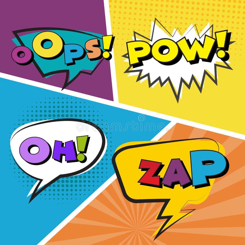 Comic Book Design Element Vector Stock Illustration - Illustration of ...