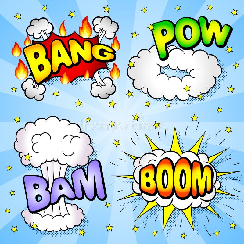Comic book elements stock vector. Illustration of illustrated - 34666807