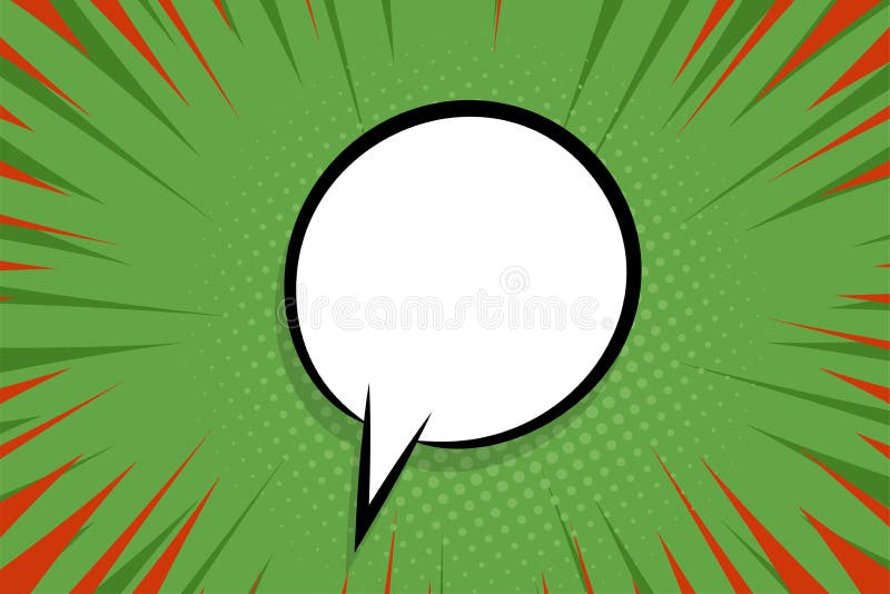 Comic Book Empty Speech Bubble Pop Art Stock Vector - Illustration of ...