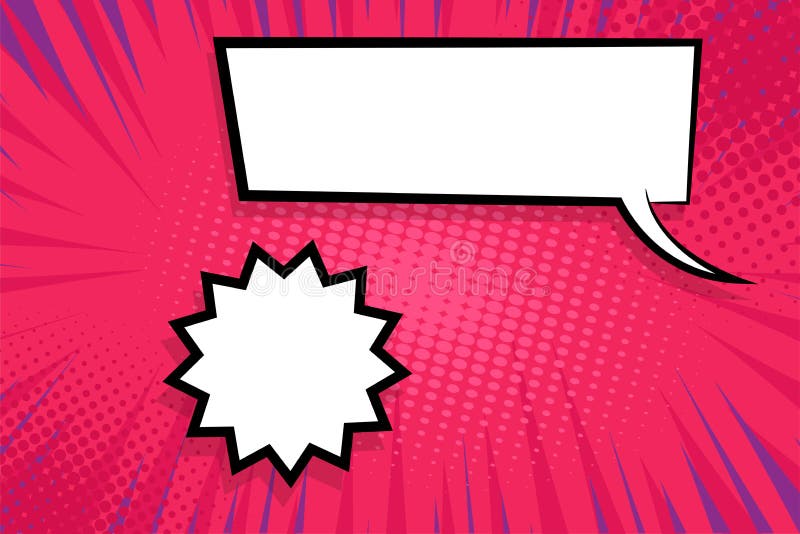 Comic Book Empty Speech Bubble Stock Vector - Illustration of bubble ...