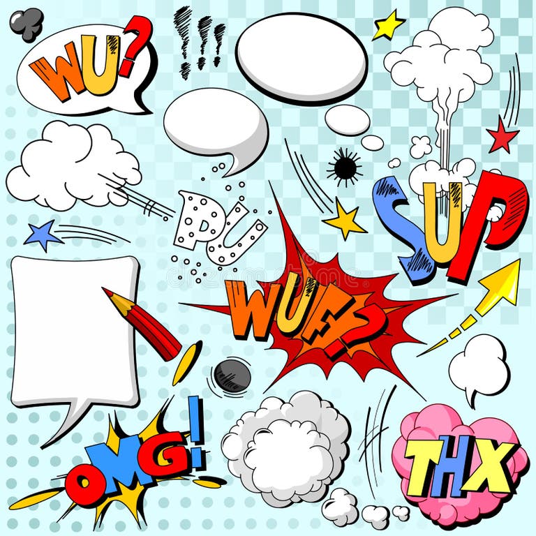 Comic Book Explosion Word Bubbles Stock Illustrations – 806 Comic Book ...
