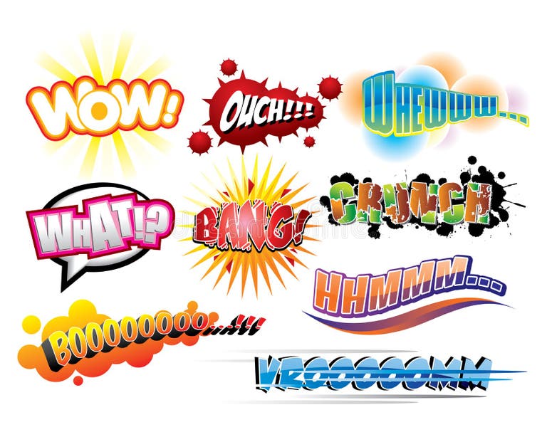 Comic Book Explosion Word Bubbles Stock Illustrations – 830 Comic Book ...