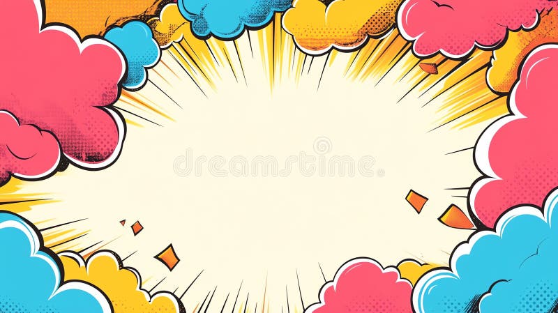 Comic Book Explosion Background Stock Image - Image of texture, bright ...