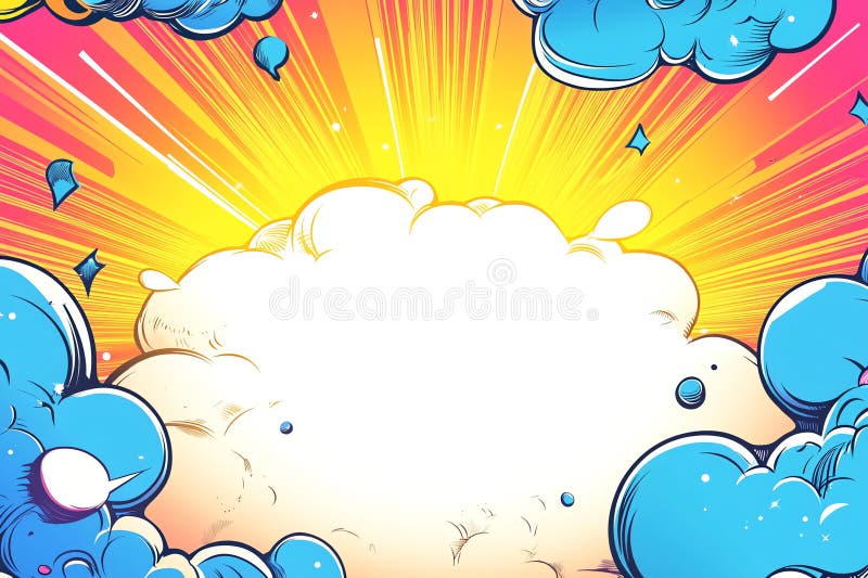 Comic Book Explosion Background Stock Image - Image of bright, style ...