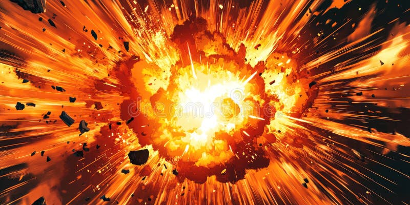 Comic Book Explosion Background, Bold and Vibrant Explosive Design with ...