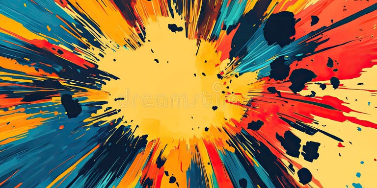 Comic Book Explosion Background, Bold and Vibrant Explosive Design with ...