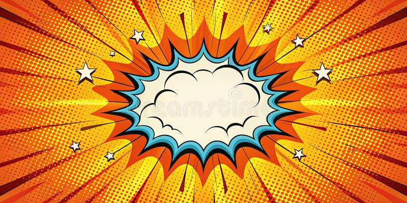 Comic Book Explosion Background Pop Art Retro Style AI-Generated ...