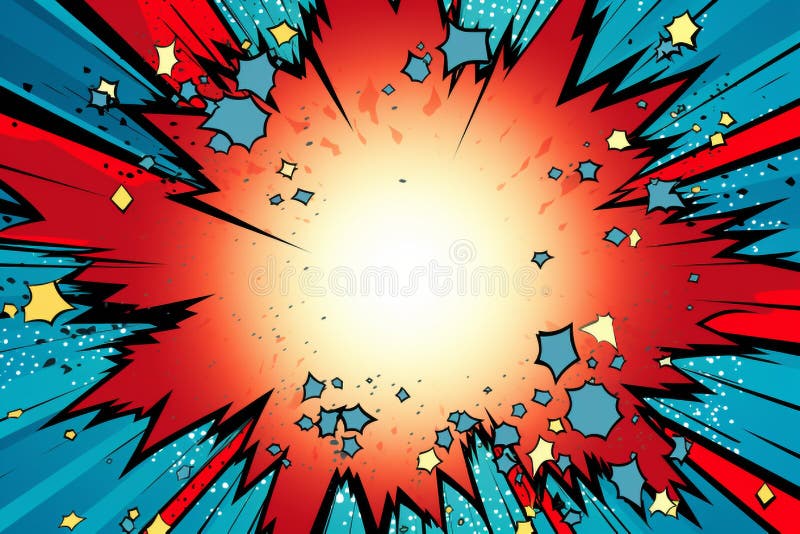 Comic Book Explosion Background. Pop Art Style. Vector Illustration ...