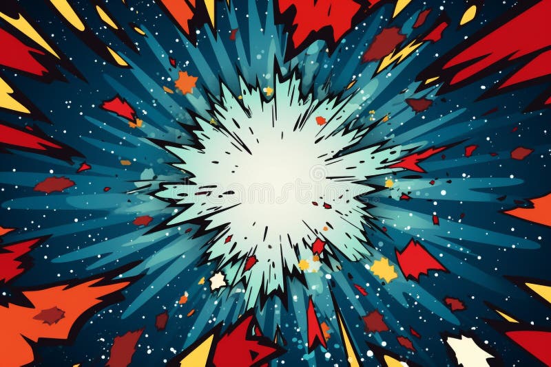 Comic Book Explosion Background. Pop Art Style. Vector Illustration ...