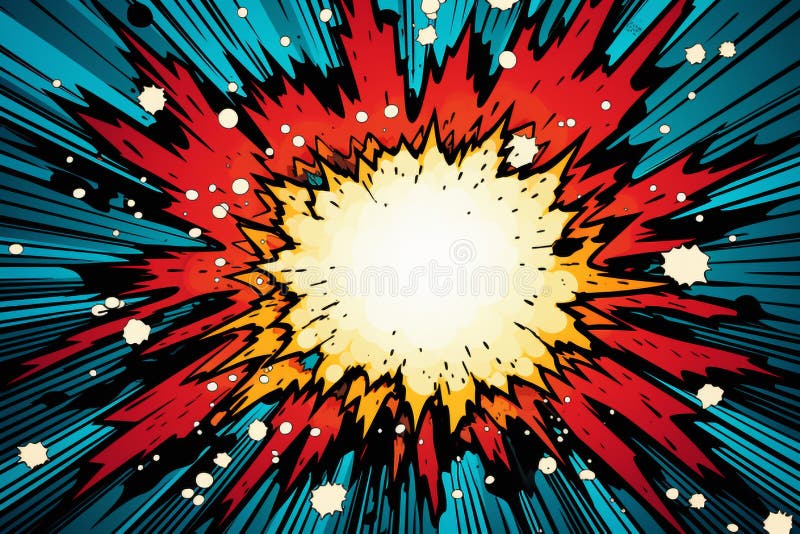 Comic Book Explosion Background. Pop Art Style. Vector Illustration ...