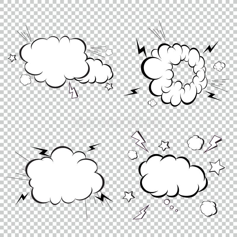 Comic Book Explosion, Bombs and Blast Set, Cartoon Fire Bomb, Bang and ...