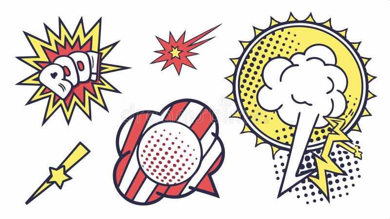 Comic Book Explosion, Cartoon Action Effect Vector Design Generative AI ...