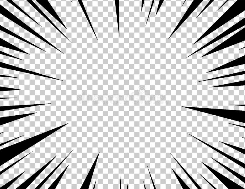 Comic Book Explosion Effect on Transparent Background. High Speed ...