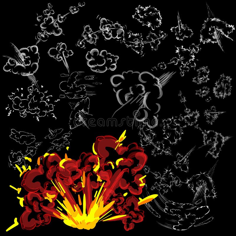 Comic Book Explosion Elements for Your Design Stock Vector ...