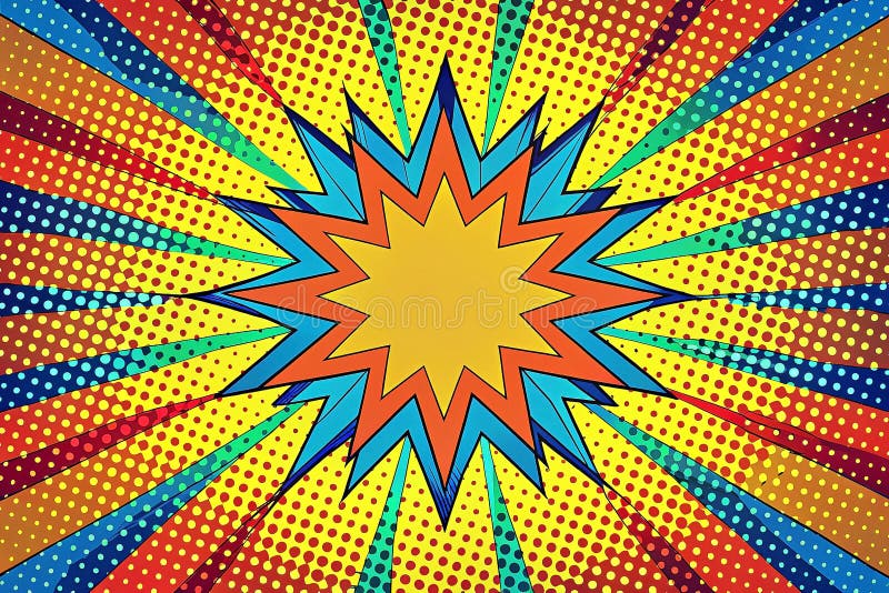 Comic Book Explosion Graphic Design Background Stock Illustration ...
