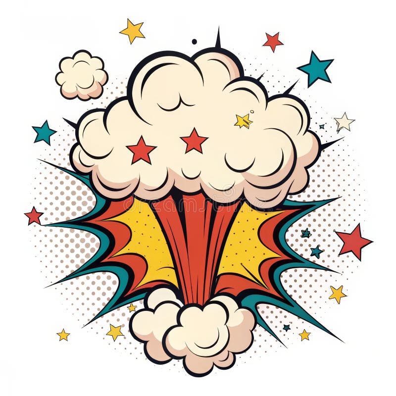 Comic Book Explosion, Isolated on White Background, Vector Illustration ...