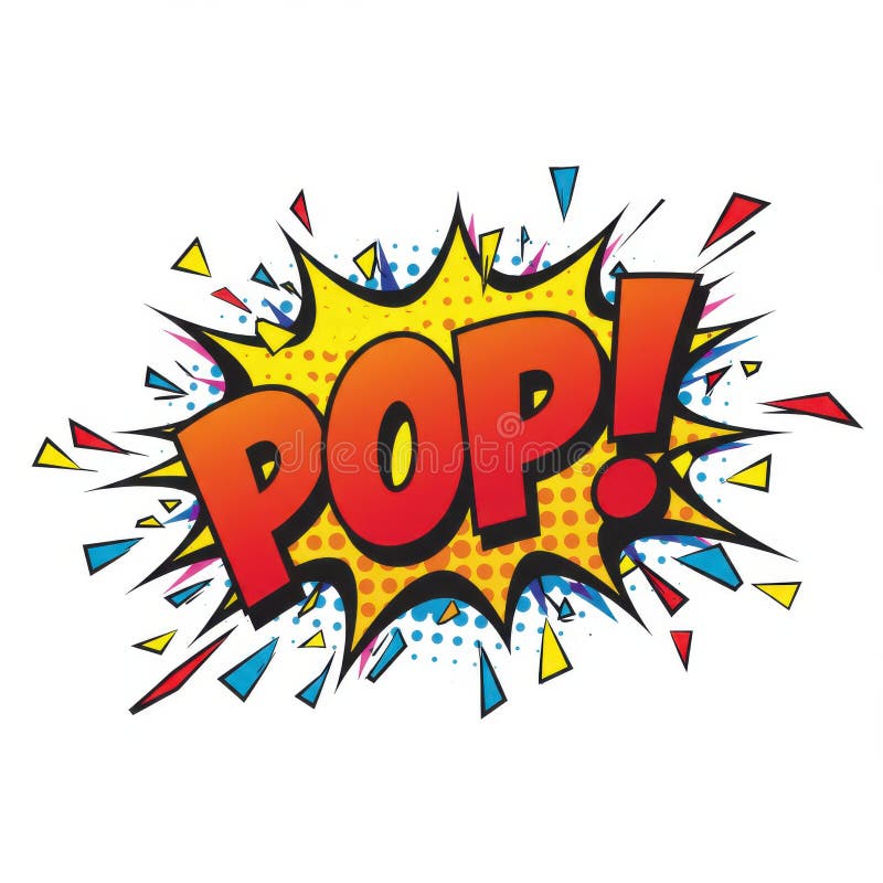 Comic Book Explosion with Pop Text Stock Illustration - Illustration of ...