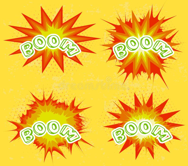 Comic book explosion set stock vector. Illustration of burst - 44134964